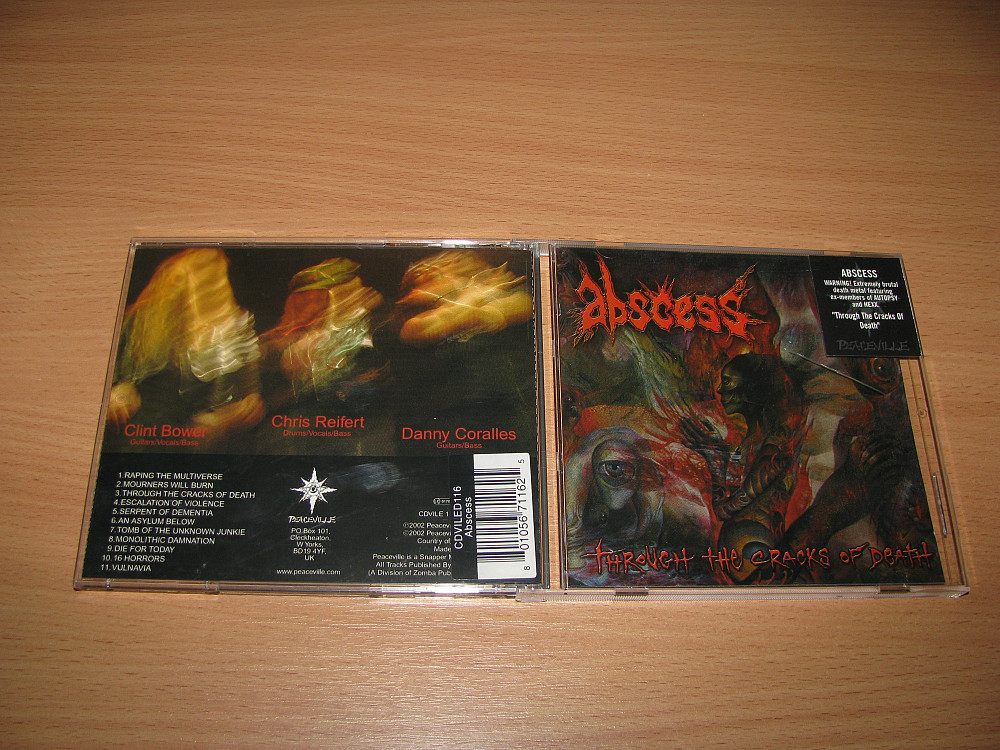 ABSCESS - Through The Cracks Of Death (2002 Peaceville 1st press, UK ...