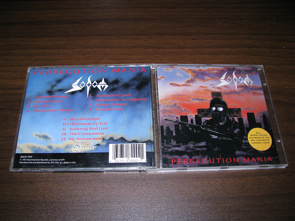 SODOM - Persecution Mania (1987 Steamhammer 1st press, USA) | Компакт ...