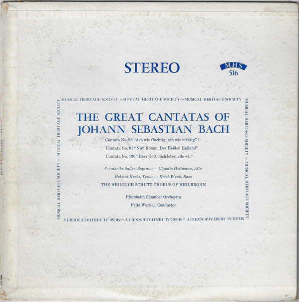 Johann Sebastian Bach, Friederike Sailer, Claudia Hellmann, Helmut ...