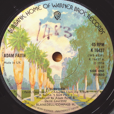 Adam Faith ‎– I Survived | Вінілові платівки на Vinyl.com.ua