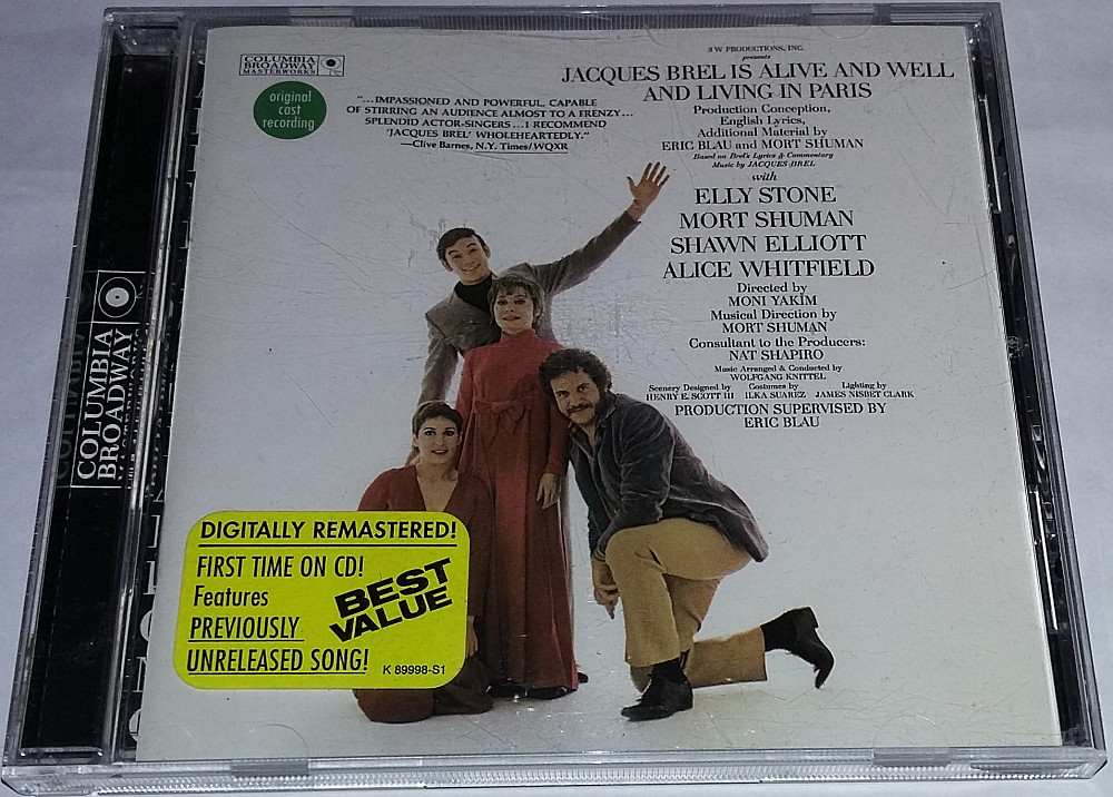 ELLY STONE / MORT SHUMAN / SHAWN ELLIOTT / ALICE WHITFIELD Jacques Brel ...