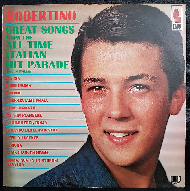 Robertino ‎– Great Songs From The All Time Italian Hit Parade (US 1965 ...