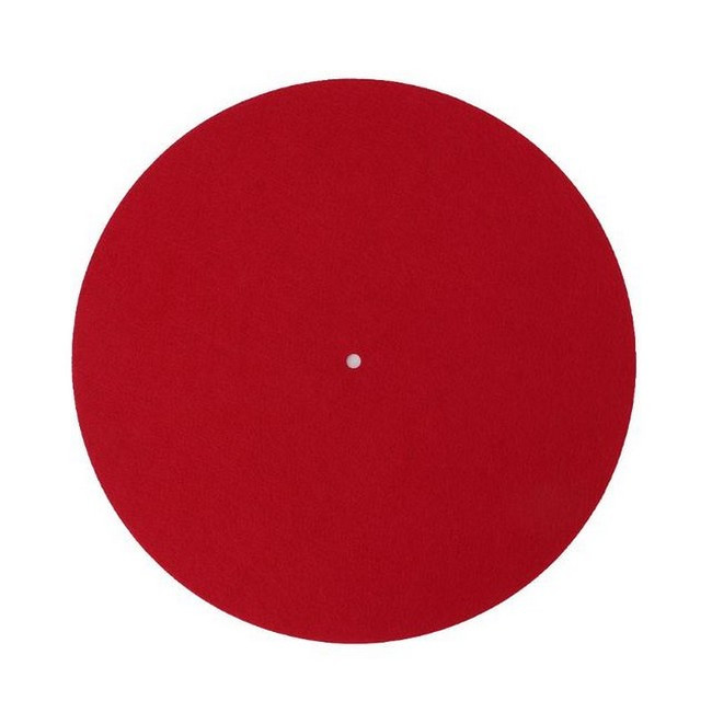 Red Turntable Mat Slipmat Audiophile 12'' in Platter Vinyl Record ...