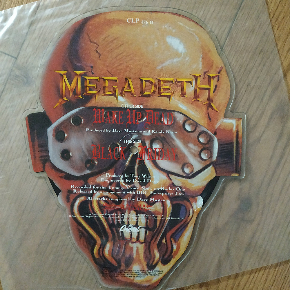 Megadeth Wake Up Dead UK first press vinyl limited edition picture disc ...