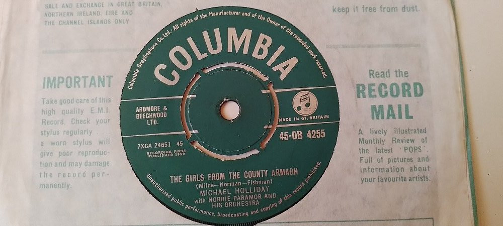 Michael Holliday The girls from the county armagh-Palace of love 1959 ...