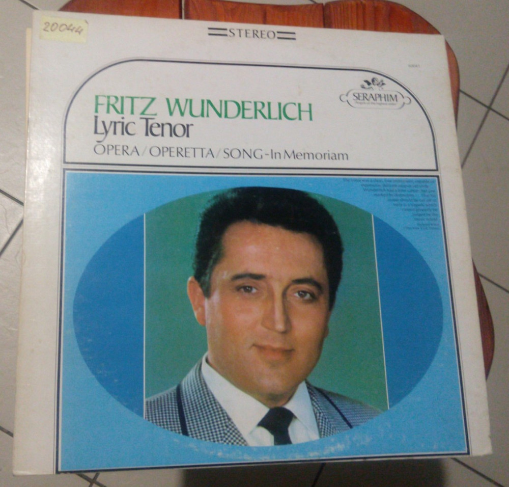 Fritz Wunderlich ‎– Lyric Tenor (made in USA) | Вінілові платівки на ...