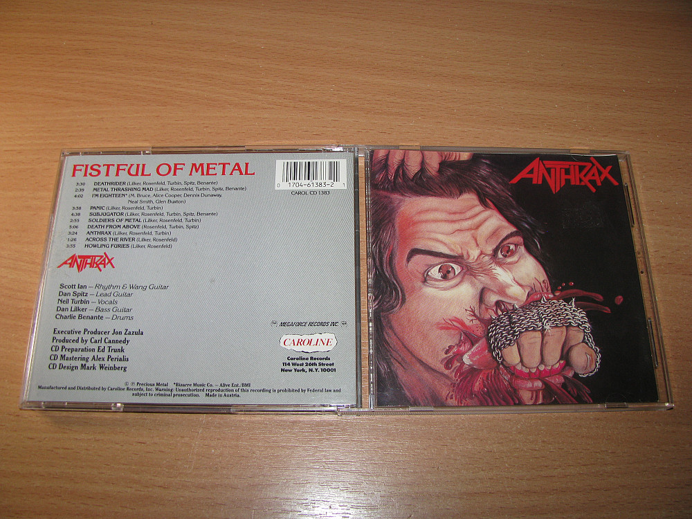 ANTHRAX - Fistful Of Metal (1984 Caroline NIMBUS, USA) | Компакт-диски ...