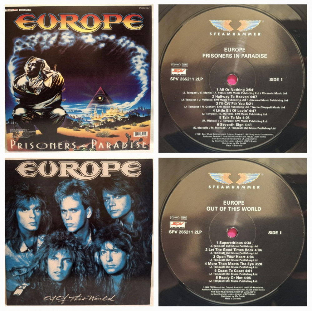 Europe - Prisoners In Paradise / Out Of This World - 1991, 1988 (2LP ...