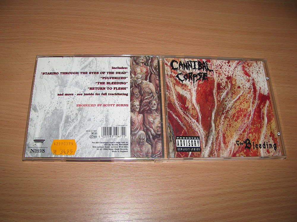 CANNIBAL CORPSE - The Bleeding (1994 Music For Nations 1st press, UK ...