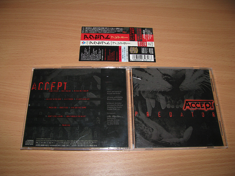 ACCEPT - Predator (1996 Victor Japan 1st press) | Компакт-диски на Vinyl.com.ua